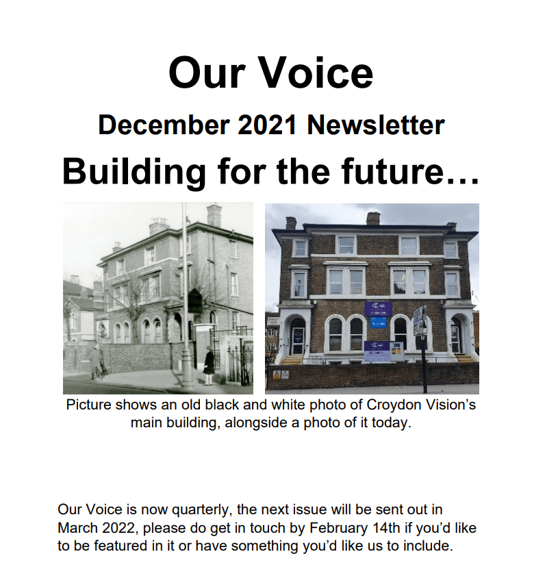 Our Voice - December 2021 - Croydon Vision