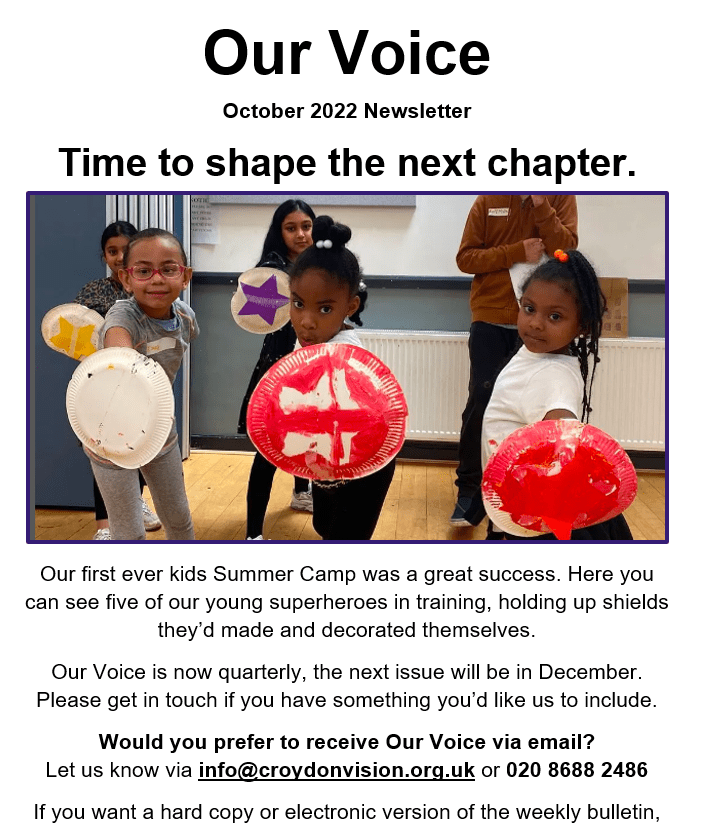 Our Voice - October 2022 - Croydon Vision